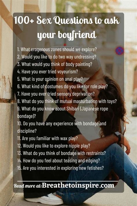 100 Sexual Questions To Ask Your Boyfriend Very Sexy Intimate