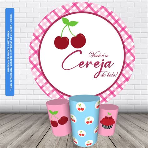 Trio Capas Cilindro Painel Redondo M Cerejinha Fadrix