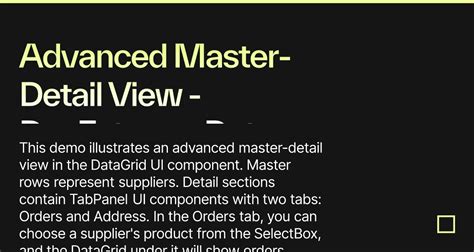 Advanced Master Detail View DevExtreme Data Grid Forked Codesandbox