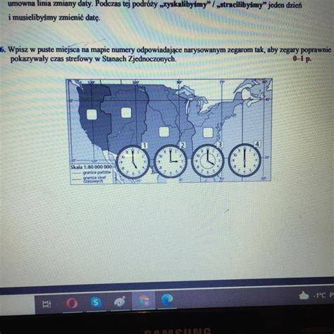 6 Wpisz w puste miejsca na mapie numery odpowiadające narysowanym
