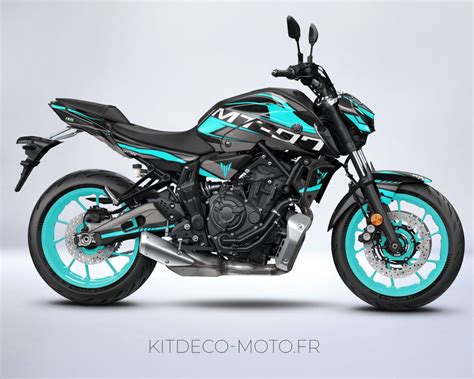 Kit déco Yamaha MT 07 Factory Bleu Kitdeco moto fr