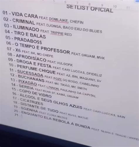 Orochi Revela Tracklist Do Lbum Vida Cara Trippie Redd Matu