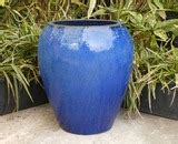 Large Blue Glazed Pots And Planters Blue Glazed Garden Ceramic Pots