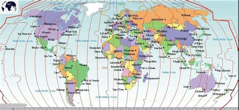 Printable World Time Zone Map Pdf