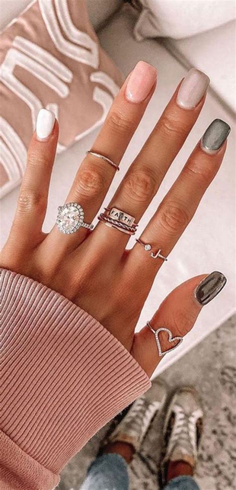 50 Trending Autumn Nail Colours Designs Neutral And Shimmery Green