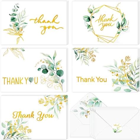 Lot De 100 Cartes De Remerciement Avec Enveloppes 10 2 X 15 2 Cm