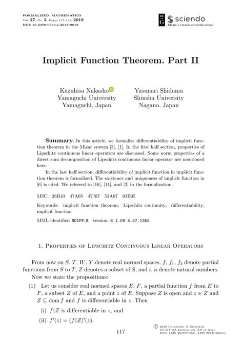 pdf implicit function theorem part ii