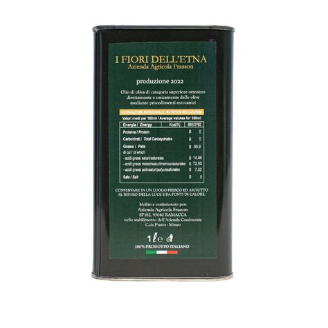 Olio Extra Vergine Di Oliva Nocellara Dell Etna 5L Raccolta 2024
