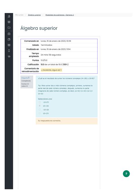 Examen Algebra Lgebra Superior Pregunta Completada Punt A