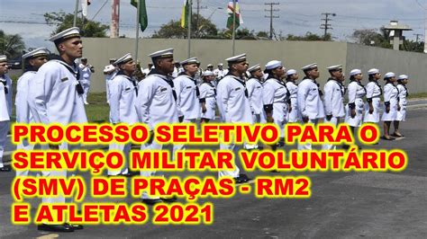 Processo Seletivo 2021 SERVIÇO MILITAR VOLUNTÁRIO SMV de Praças RM2 e