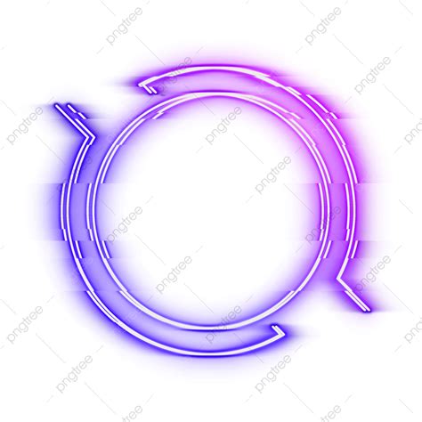 Marco De C Rculo Cibern Tico De Borde De Ne N Azul P Rpura Png Ne N