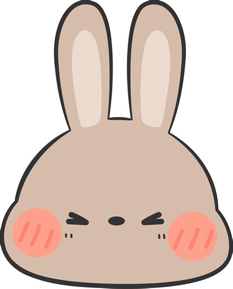 Cute Rabbit Head Cartoon Element 10792506 PNG