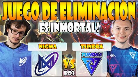 NIGMA GALAXY VS TUNDRA ESPORTS BO3 GAME 2 ELIMINACIÓN OGA DOTA PIT