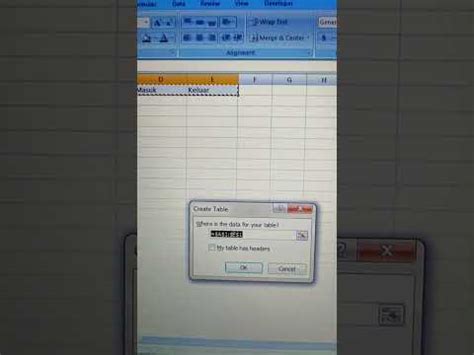 Cara Membuat Tabel Secara Otomatis Di Excel YouTube
