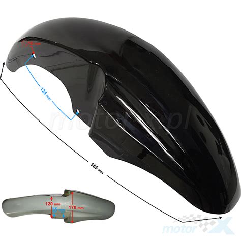 Front Fender Black Barton Volcano Euro Motor X Motorcycle