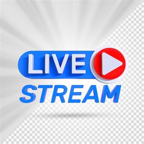 Elementos de transmissão ao vivo em 3d PSD Premium
