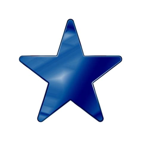 Estrella De Icono Web De Cromo De Metal De Color Azul Oscuro Vector