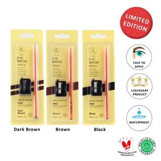 Jual ORIGINAL VIVA Pensil Alis Eyebrow Pencil Viva Brown Black Dark