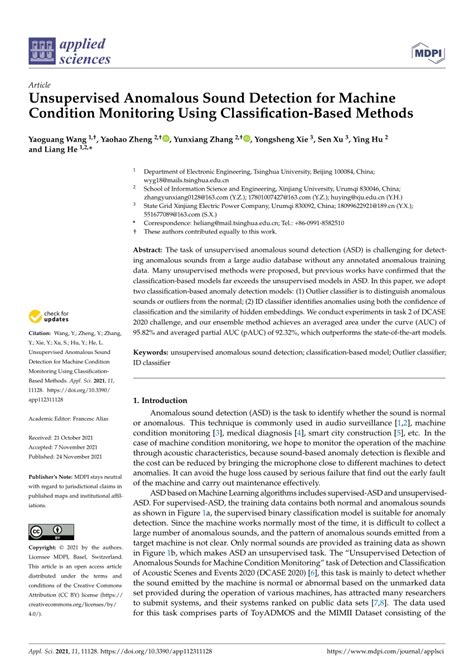 pdf unsupervised anomalous sound detection for machine condition monitoring using