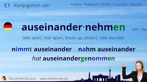Konjugation Verb Auseinandernehmen Unr Hat Alle Zeitformen