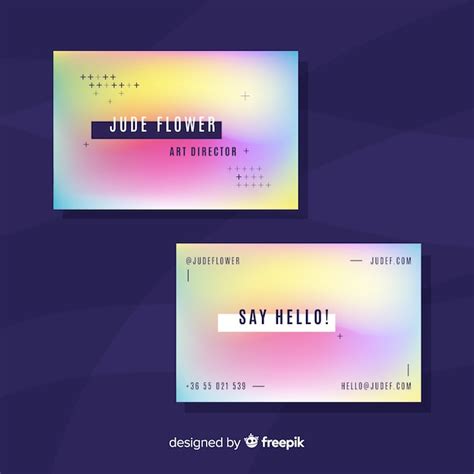 Plantilla Moderna De Tarjeta De Visita Con Estilo Colorido Vector Gratis