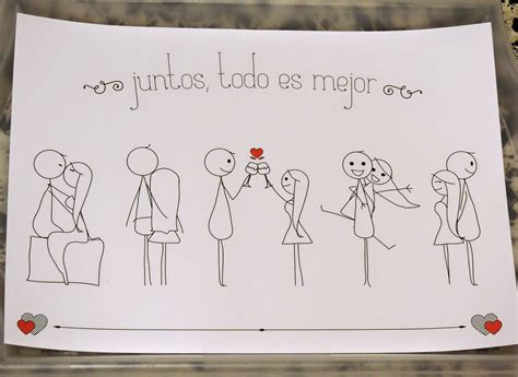 A Drawing Of People Standing In Front Of A Sign That Says I Love You