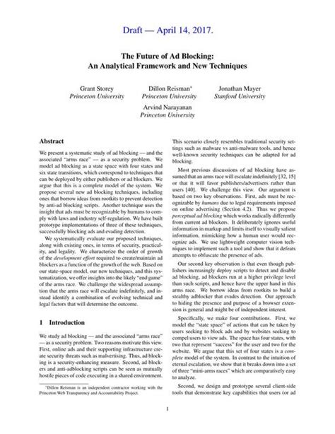 the future of ad blocking an analytical framework and new techniques [pdf] hackernews udocz