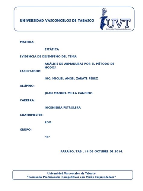 PDF Trabajo 2 Problema De Analisis De Armaduras Por El Metodo De