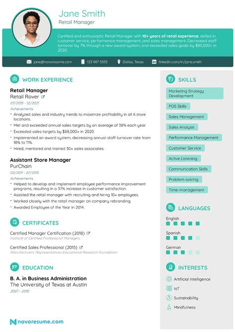Retail Manager Resume Example 2024 Tips To Ace Yours Retail