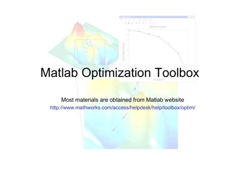 matlab optimization toolbox