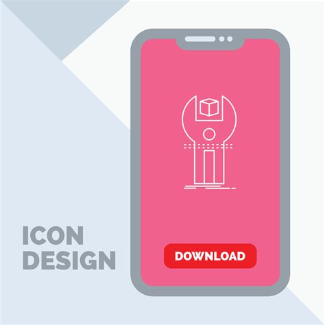 Sdk App Development Kit Programming Line Icon In Mobile For