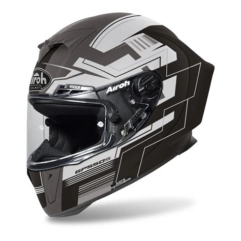 Kask Integralny Airoh Gp S Challenge Black Matt Czarny Szary Bia Y