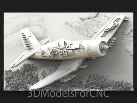3D Model STL File For CNC Router Laser 3D Printer Military Aircraft