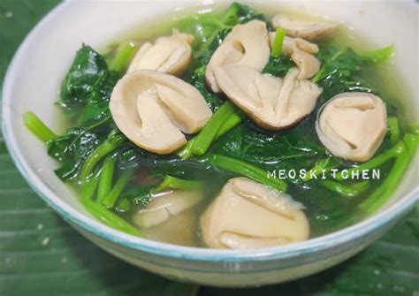 Cách Làm Món Canh rau lang nấu nấm rơm của Nguyễn Hoàng Yến Cookpad