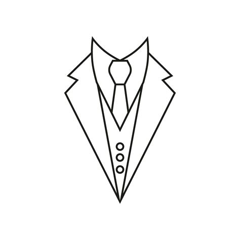 Tuxedo Icon Vector Dinner Jacket Illustration Sign Tux Symbol Or Logo