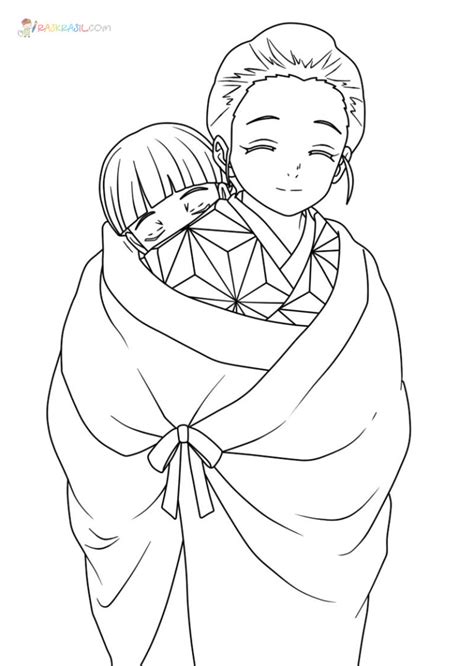 Dibujos de Nezuko Kamado para colorear 65 imágenes impresión gratis