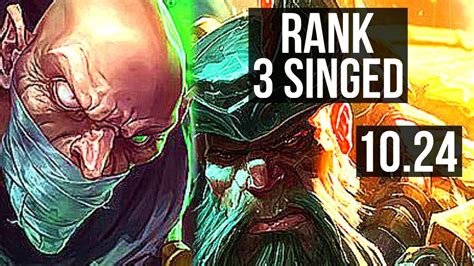 SINGED Vs GANGPLANK TOP 4 0 9 Rank 3 Singed 900 Games KR