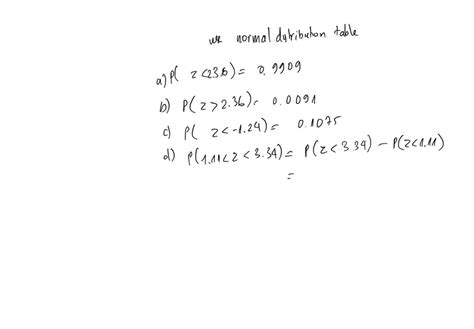 Solved You May Need To Use The Appropriate Table Standard Normal