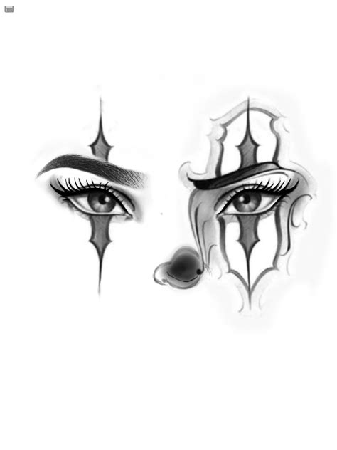 A Drawing Of A Woman S Face With Eyes And Eyelashes On The Upper Half