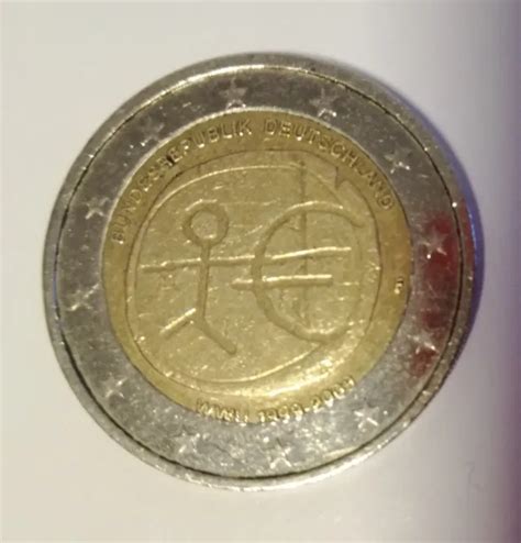 2 EURO MÜNZE Strichmännchen WWU 1999 2009 F Bundesrepublik Deutschland