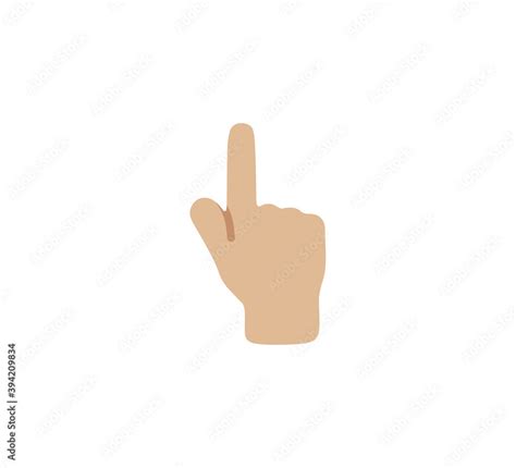Vetor De Index Finger Pointing Up Emoji Gesture Vector Isolated Icon