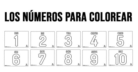 Numeros Para Colorear Del 1 Al 5