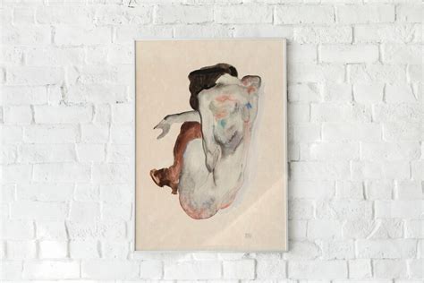 Egon Schiele Naked Woman Backview Nude Standing Modernist Etsy Australia