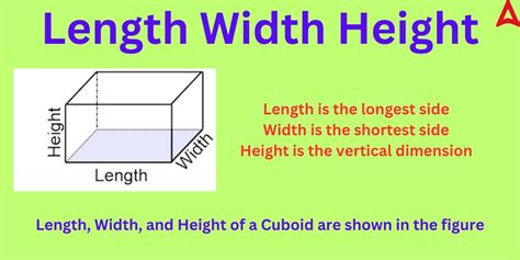 Length Width Height Definition Formula Solved Examples