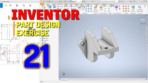 Exercise Autodesk Inventor Tutorial D Modeling For Beginner Youtube