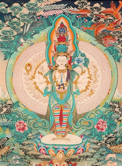 Avalokitesvara Thousand Arms Of Compassion Buddhist Wisdom Buddhist