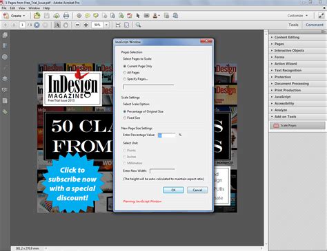 custom made scripts for adobe® products acrobat scale pdf pages