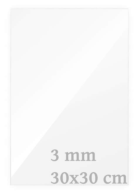 Bezbarwna płyta PLEKSA PLEXI PLEKSI cięta na wymiar 30x30 cm grubość
