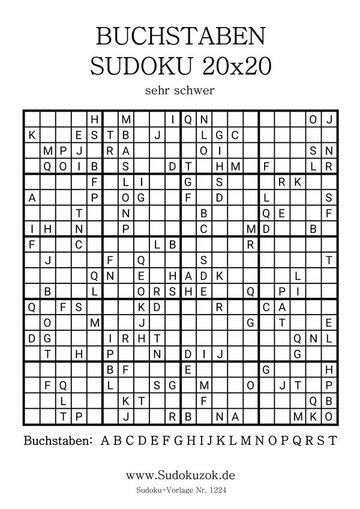 Buchstaben Sudoku Von Leicht Bis Schwer Zum Ausdrucken