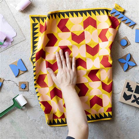 Kit Estampaci N Textil Geom Trico Fabrica De Texturas